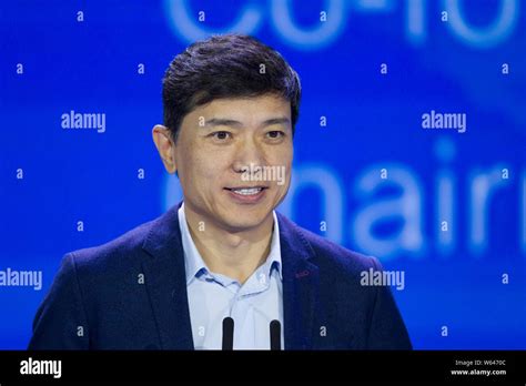 Robin Li Yanhong Chairman And Ceo Of Baidu Inc Delivers A Speech During The 2018 World