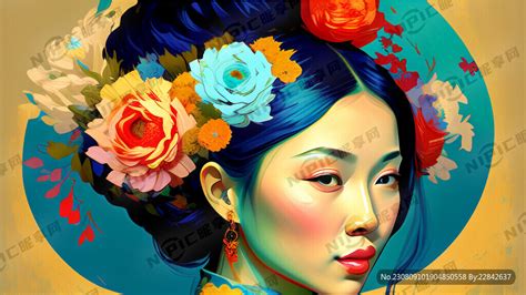 Ai创作图七彩绚烂 昵图网