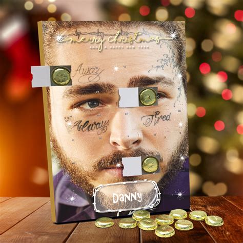Personalised Celebrity Advent Calendar Post Malone Bezzazz