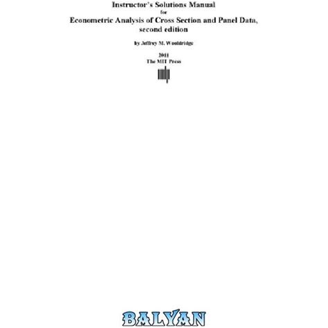خرید و قیمت دانلود کتاب Instructors Solutions Manual For Econometric Analysis Of Cross Section