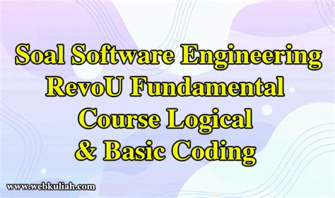 Jawaban Revou Software Engineering Course Logical And Basic Coding