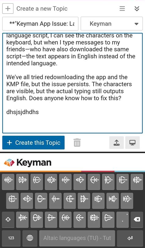 Keyman App Issue Language Script Displays But Types In English Keyman Sil Language
