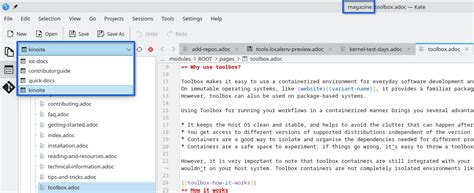 writing docs with kate fedora magazine