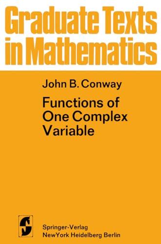 Functions Of One Complex Variable By J B Conway Goodreads