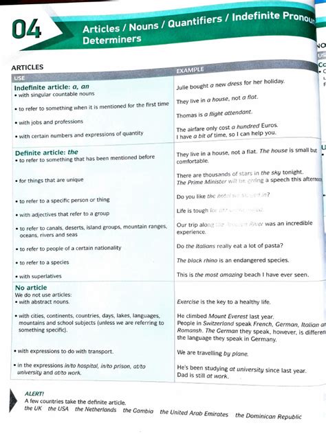 Articles Nouns Quantifiers Indefinit Pronouns Determiners Download Free Pdf Plural Noun
