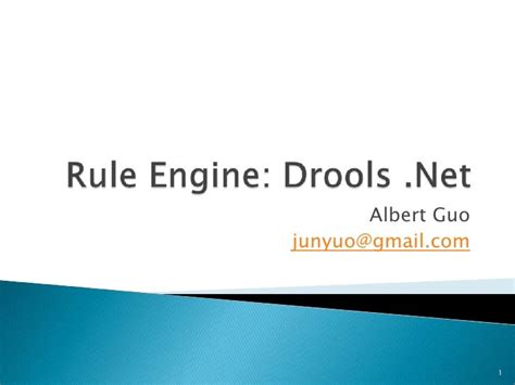 Rule Engine Drools Net
