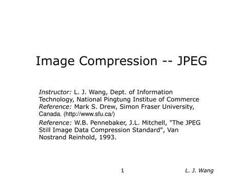 Ppt Jpeg Image Compression For Efficient Data Handling Powerpoint