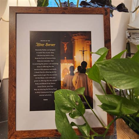 Altar Server Prayer Before Mass Poster For Sacristy Vianney Vocations
