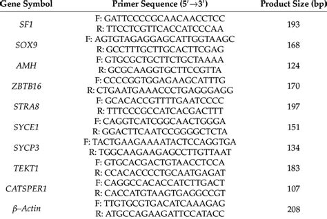 List Of The Qpcr Primer Sequence Download Scientific Diagram