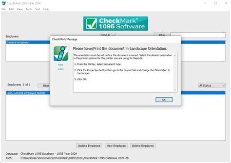 Checkmark 1095 Software Aca Software Print And E File Software