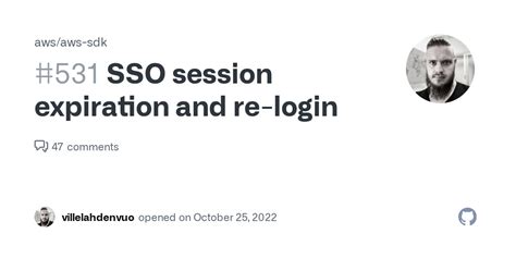 Sso Session Expiration And Re Login · Issue 531 · Awsaws Sdk · Github