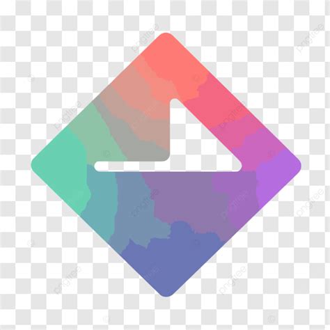 다채로운 화살표가 있는 이 앱 로고 벡터 흰색 배경에 기울기의 단순한 다채로운 아이콘 그림자 없음 작은 프레임 중앙 Png 일러스트 및 벡터 에 대한 무료 다운로드