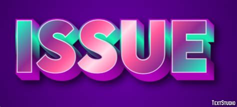 Issue Text Effect And Logo Design Word