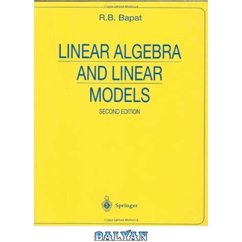خرید و قیمت دانلود کتاب Linear Algebra And Linear Models ترب