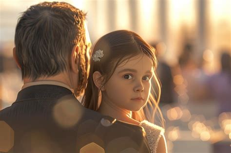 Premium Photo Dad And Daughter At A Charity Event