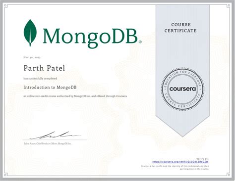 Parth Patel On Linkedin Learningandgrowing Mongodb