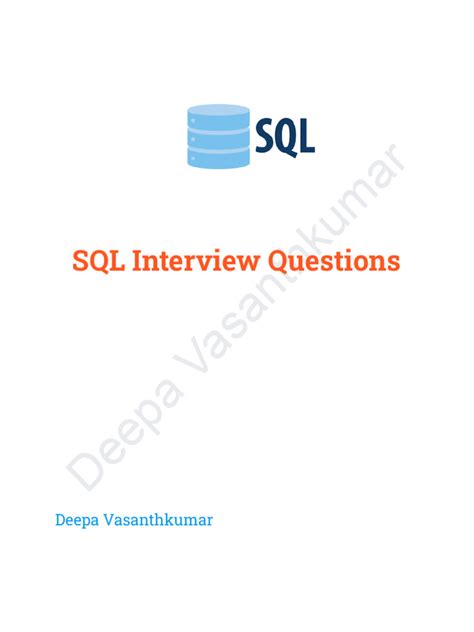 Sql Questions And Answers Pdf