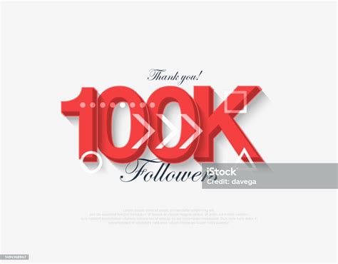 현대적인 디자인은 100k 추종자 여러분 대단히 감사합니다 포스터 배너 축하 인사말을 위한 프리미엄 벡터 3차원 형태에 대한 스톡 벡터 아트 및 기타 이미지 Istock