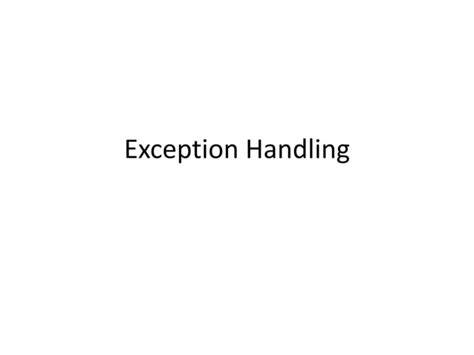 Java Exception Handling Pptx
