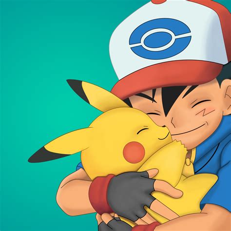 Pikachu Wallpaper 4k Ash Ketchum Hug Pokemon