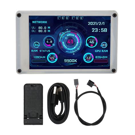 35in Computer Temp Monitor Dual Usb Pc Sensor Panel Display For Aida64