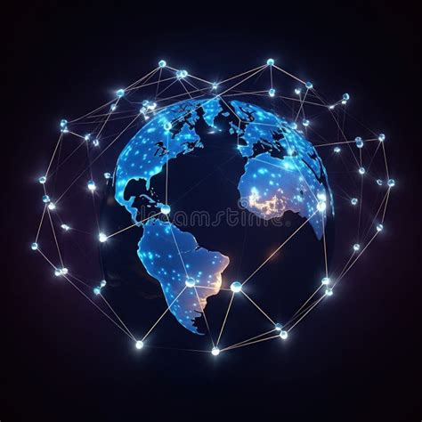 Innovative Communication Tech Concept Of A Globally Connected World Cloud Computing Network
