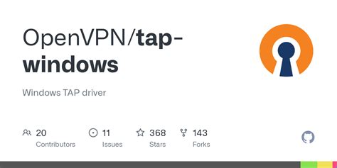 GitHub OpenVPN Tap Windows Windows TAP Driver
