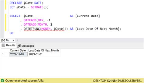 Last Date Of Previous Month Sql Server Portal
