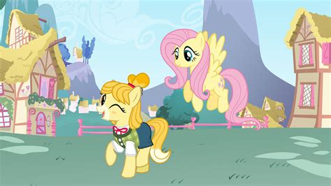 Fluttershy And Isabelle On A Trot By Dashiemlpfim On Deviantart