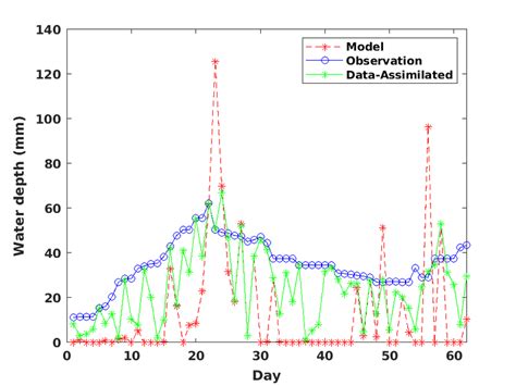 runoff values from the model measurements and dataassimilation