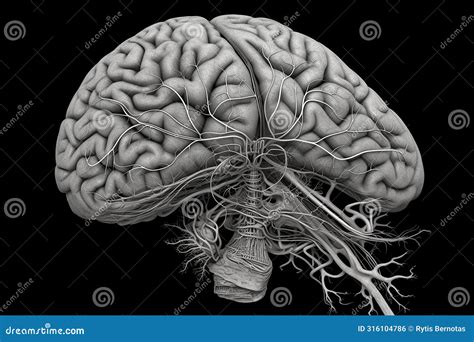 Detailed Human Brain Illustration Stock Illustration Illustration Of Healthcare Intellect