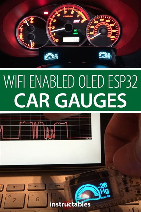 wifi enabled oled esp32 car gauges car gauges gauges car electronics