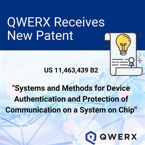 qwerx receives patent for device authentication and communication