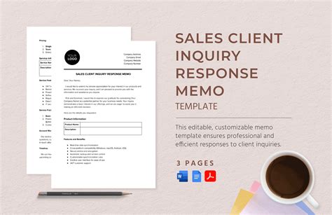 Sales Client Inquiry Response Memo Template In Word PDF Google Docs Download Template Net