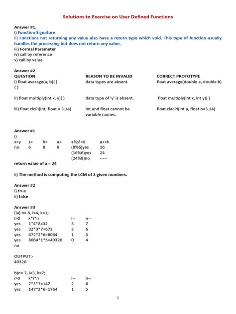 exercise solutions of java functions pdf computer science computing