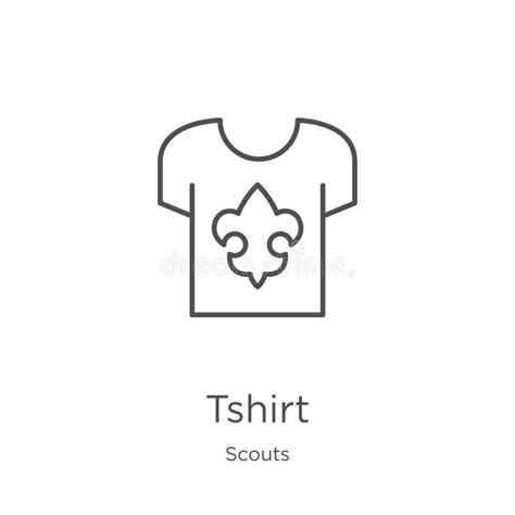 Tshirt Icon Vector From Scouts Collection Thin Line Tshirt Outline Icon Vector Illustration