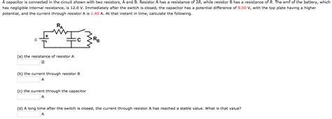 Solved A Capacitor Is Connected In The Circuit Shown With Chegg Com