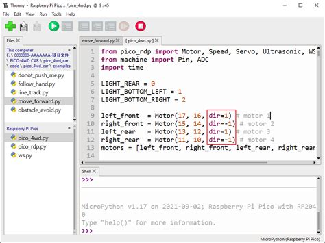 motor calibration — sunfounder pico 4wd car documentation
