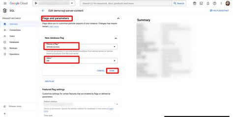 How To Disable The Database Flag Remote Access For Cloud Sql On The Sql