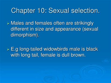 PPT Chapter Sexual Selection PowerPoint Presentation Free Download ID
