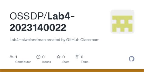 github ossdp lab4 2023140022 lab4 ciweiandmao created by github
