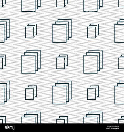 Copy File Sign Icon Duplicate Document Symbol Seamless Abstract Background With Geometric