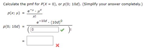 Solved Calculate The Pmf For P X Or P D Simplify Chegg