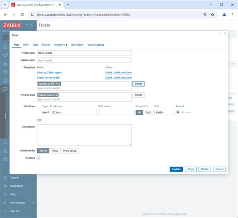 Centos Stream 9 Zabbix 70 監視対象項目を追加する Server World