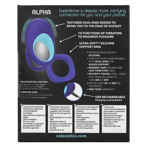 Ultra Soft Link Up Alpha Vibrating Dual Cock Ring By Cal Exotics