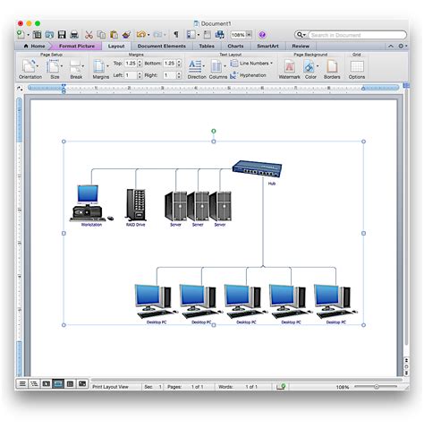 Add A Computer Network Diagram To A Ms Word Document Conceptdraw Helpdesk