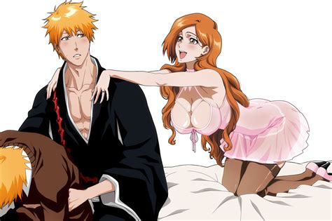 Inoue Orihime And Kurosaki Ichigo Bleach Drawn By Rozuberry Danbooru
