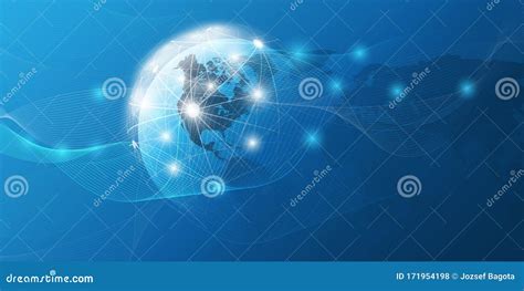 Abstract Blue Futuristic Modern Style Cloud Computing Networks