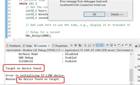 Solved Failed To Execute Mi Command Error Stmicroelectronics Community