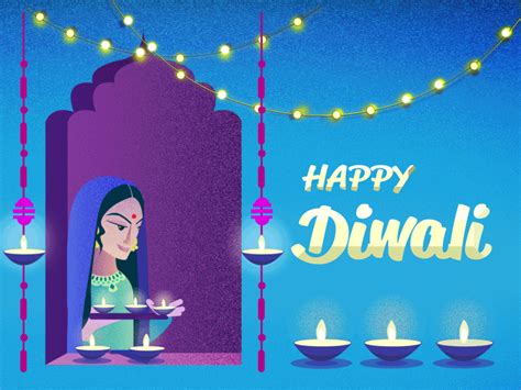 Diwali Card Diwali Festival Motion Graphics Motion Design Lighting Lights Character Motion